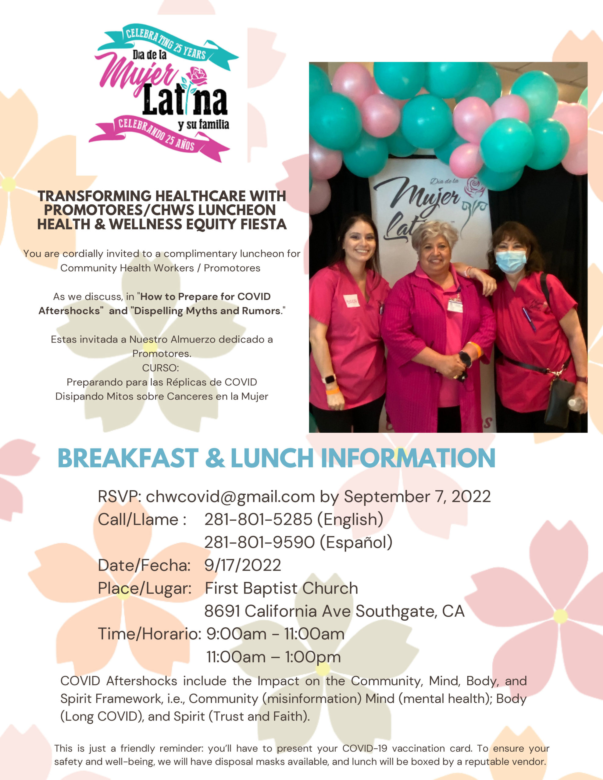 Los Angeles Health Fiesta, Health Equity Tour – Dia De La Mujer Latina